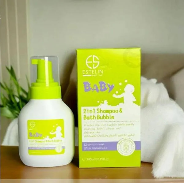 ESTELIN New Baby Care 2 IN 1 Wash & Shampoo / Bath Bubble For Baby 300 ...