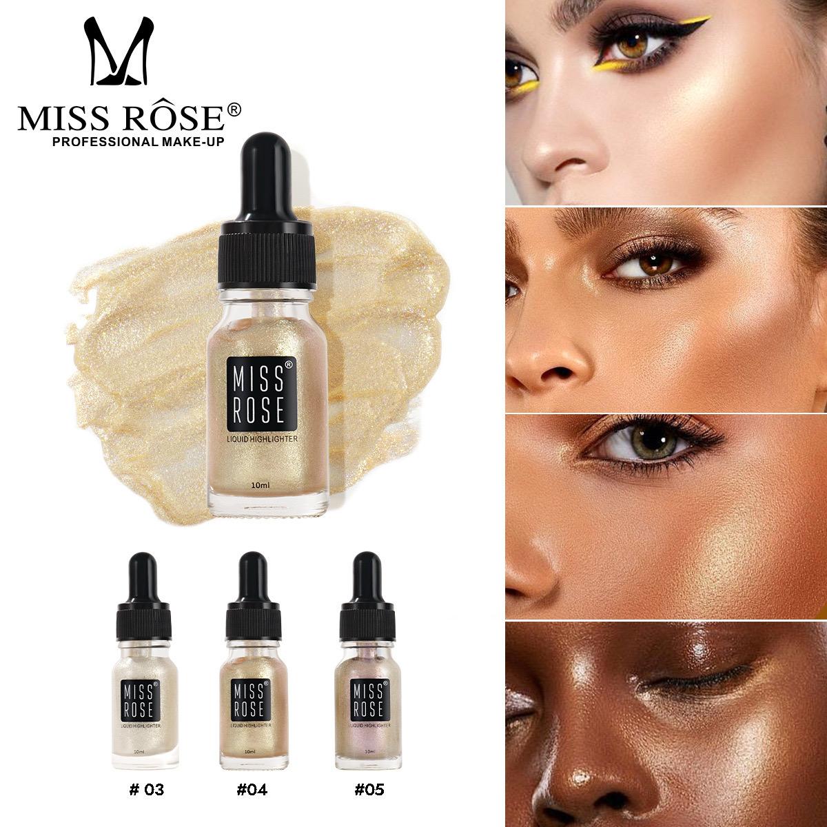 Miss Rose Professional Makeup High Beam Liquid Glitter Highlighter 10m ...