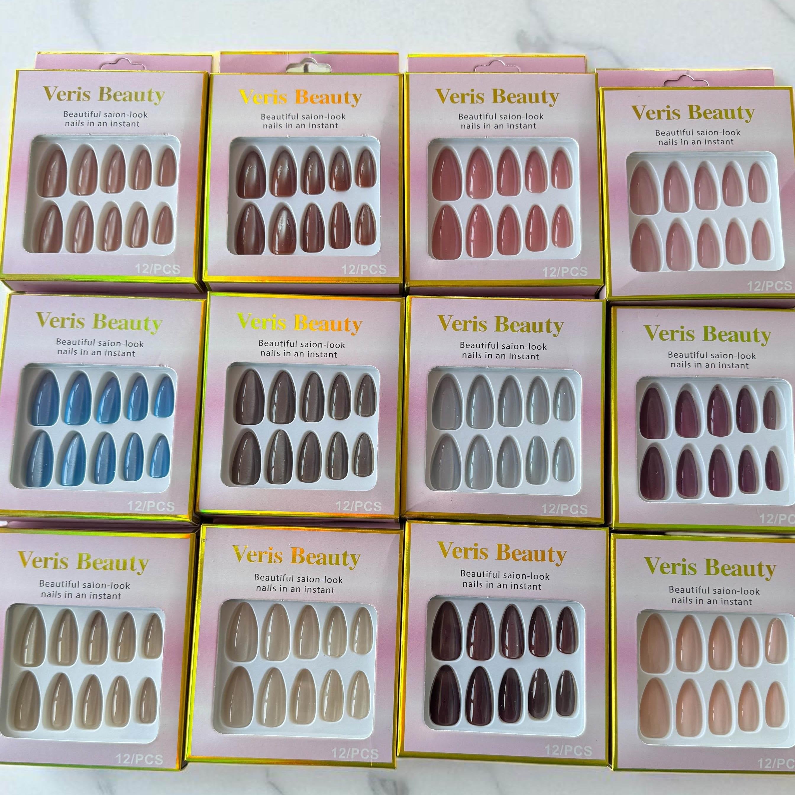 "Variety Color" Professional Press-On Nail Collection – Miss Beauty
