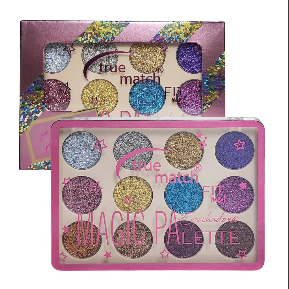 True Match Fit Me 12 Color Magic Glitter Eyeshadow Kit – Miss Beauty