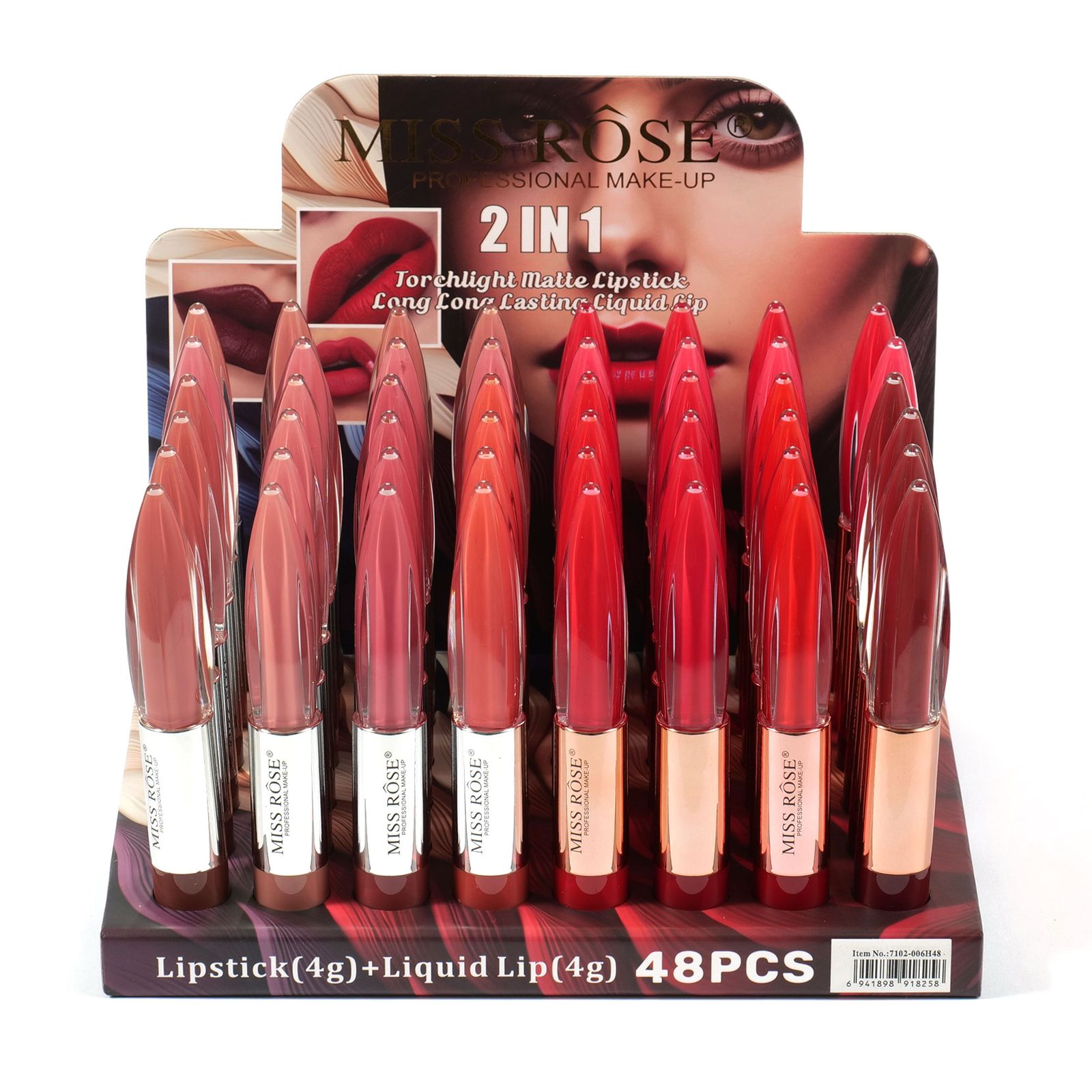 Miss Rose Dual-Ended Matte Lipstick & Lip Gloss – Miss Beauty