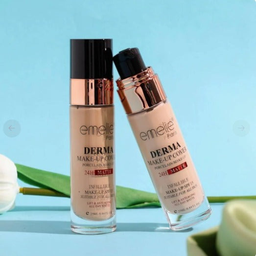 Emelie Paris Derma Porcelain Foundation – 24-Hour Matte Elegance for F ...