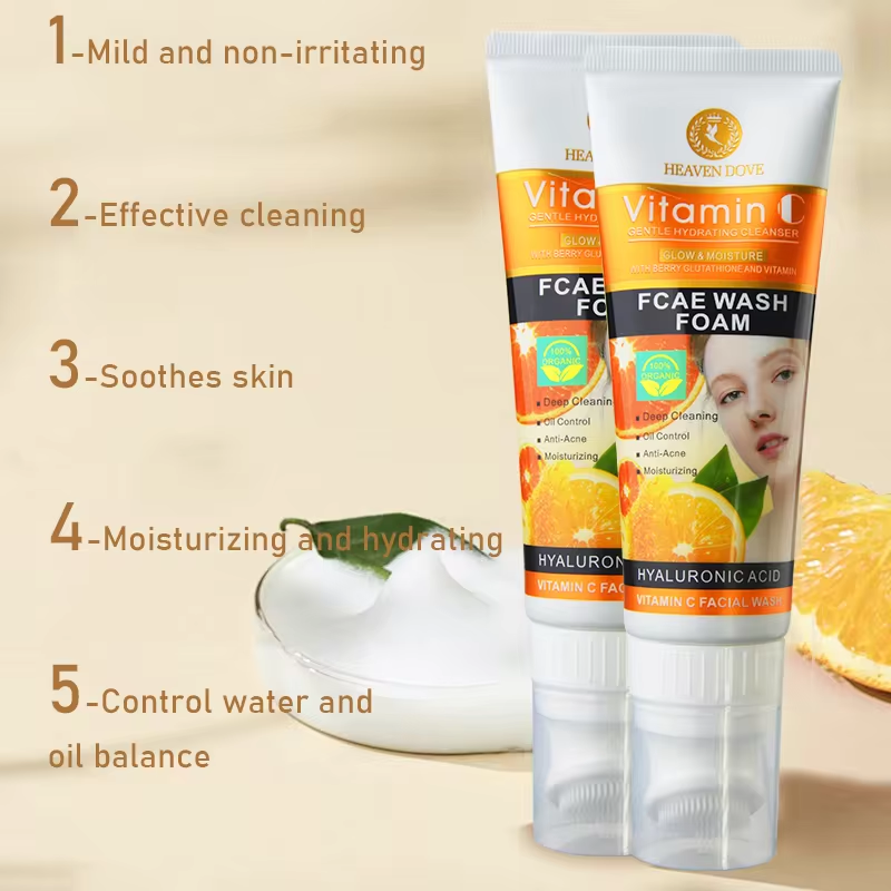 Heaven Dove Face Wash Glow and Moisture Foam 120g Vitamin C – Miss Beauty