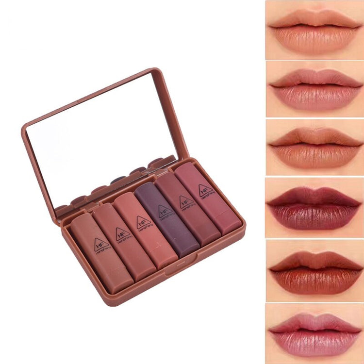 6pcs Romantic Charm Matte Long Lasting Waterproof Mini Lipstick – Miss ...